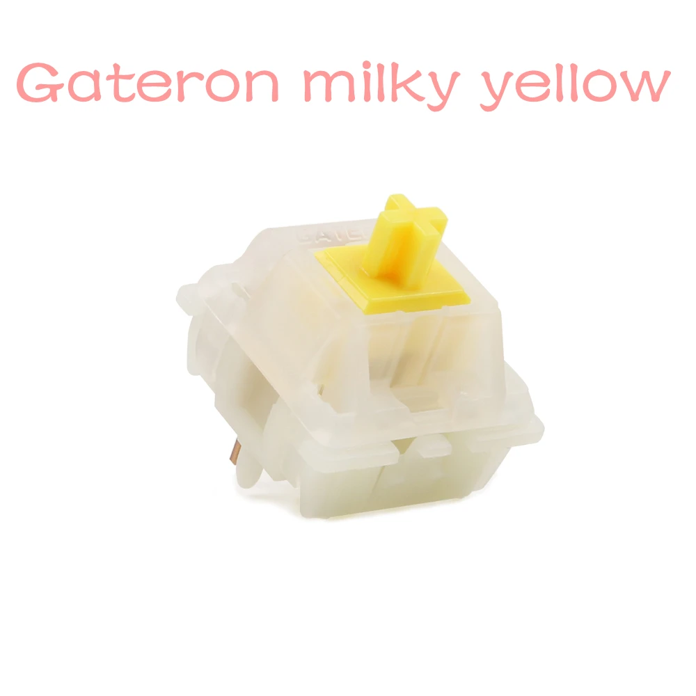 GATERON Milky Yellow Switch KS-26 Cap Yellow Switch 5Pin RGB SMD ...