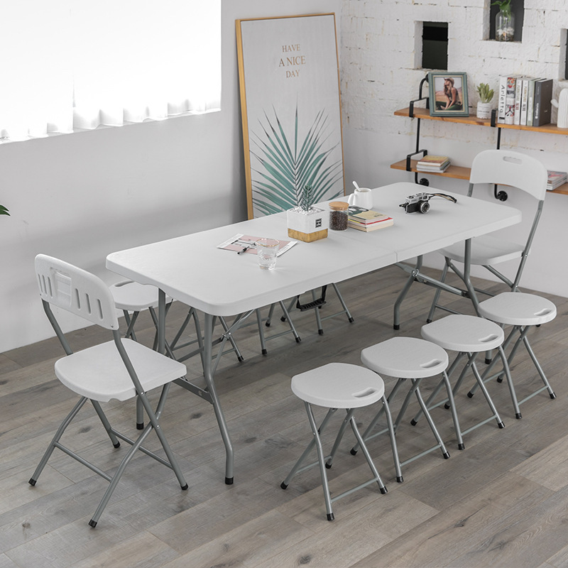 outdoor plastic mesa plegable 6ft dining foldable table banquet party ...