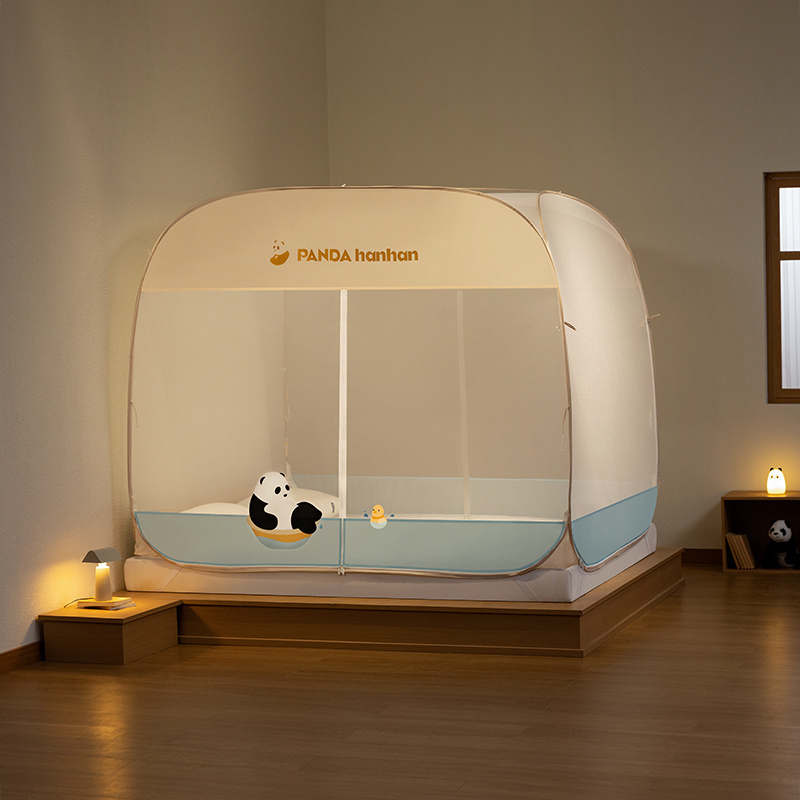 Medoga New Panda Tulle Mesh Popup Portable Bed Tents Folding King ...