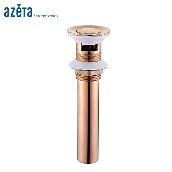 Rose Gold Long Pop Up Waste For Basin Drainer Click Clack With Or ...