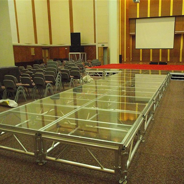 Portable Clear Glass Stage Transparent Acrylic Dance Platform with ...