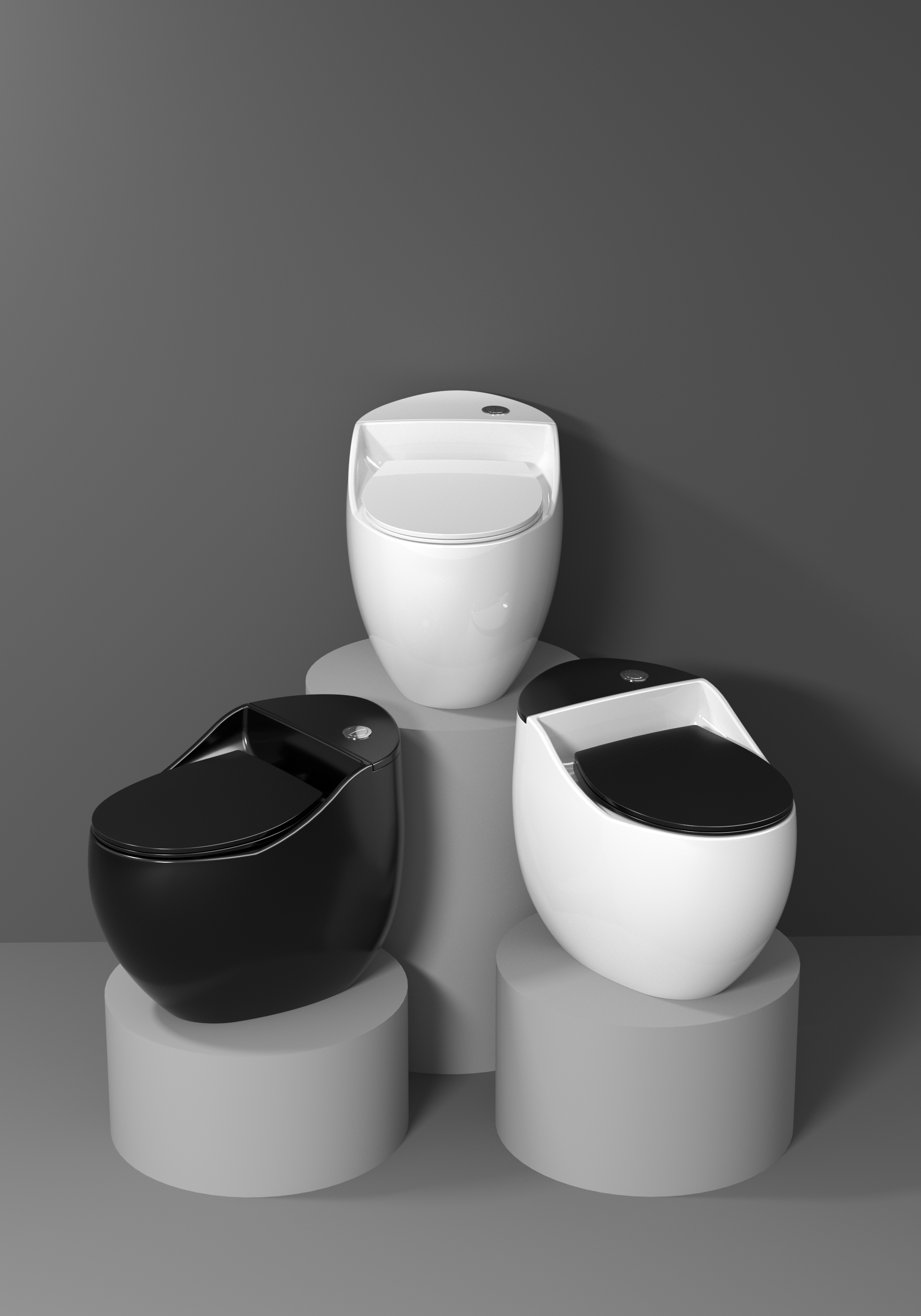 Meiyani Egg shaped WC toilets modern design s trap Siphon Jet Flushing ...