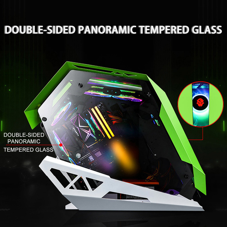 Full Tower mesh Steel Game computer hardware computer cases Tempered ...