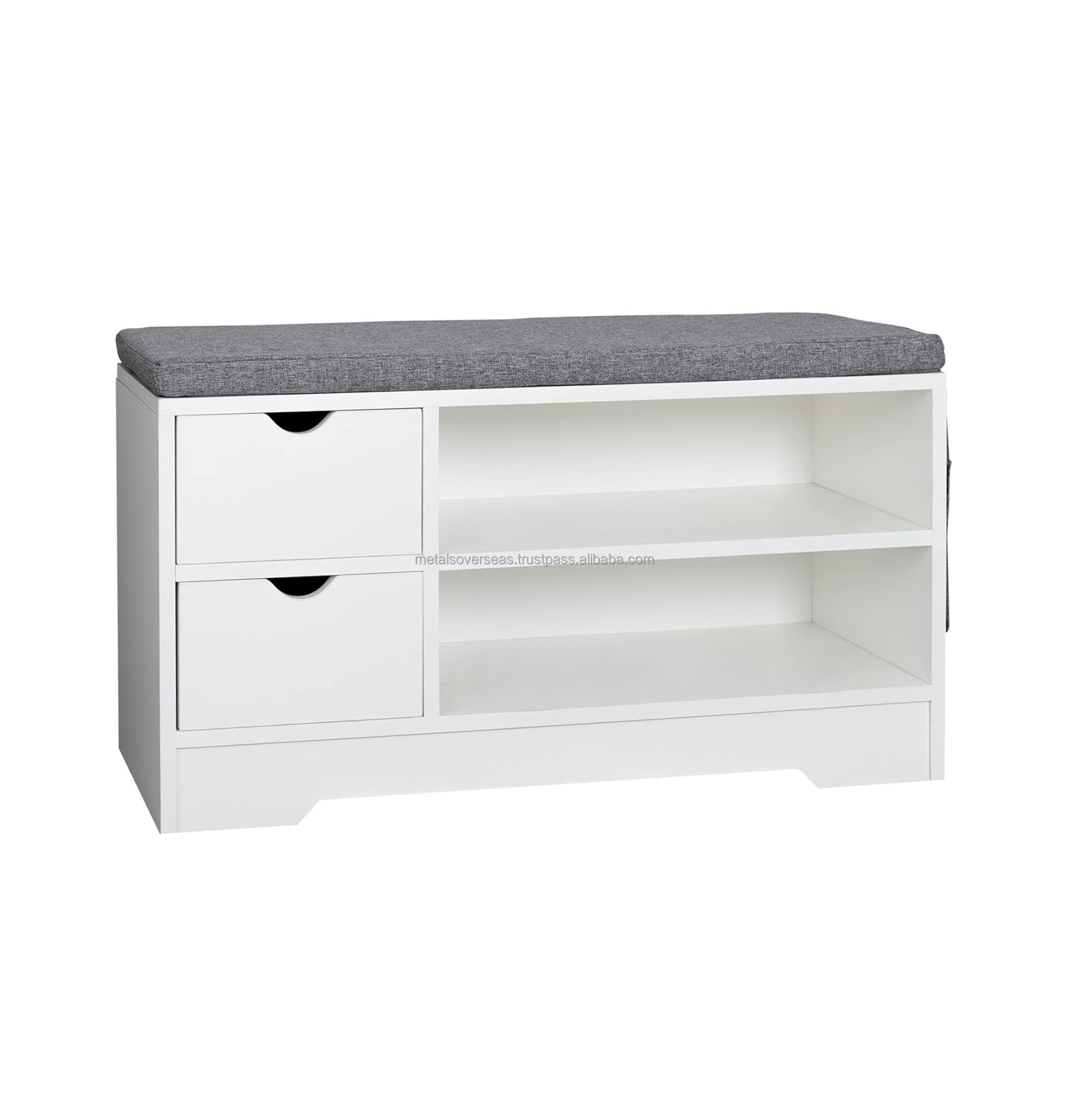 hoe Bench 3-Tier Shoe Rack 28.7 Storage Entry Bench with Mesh Shelves ...