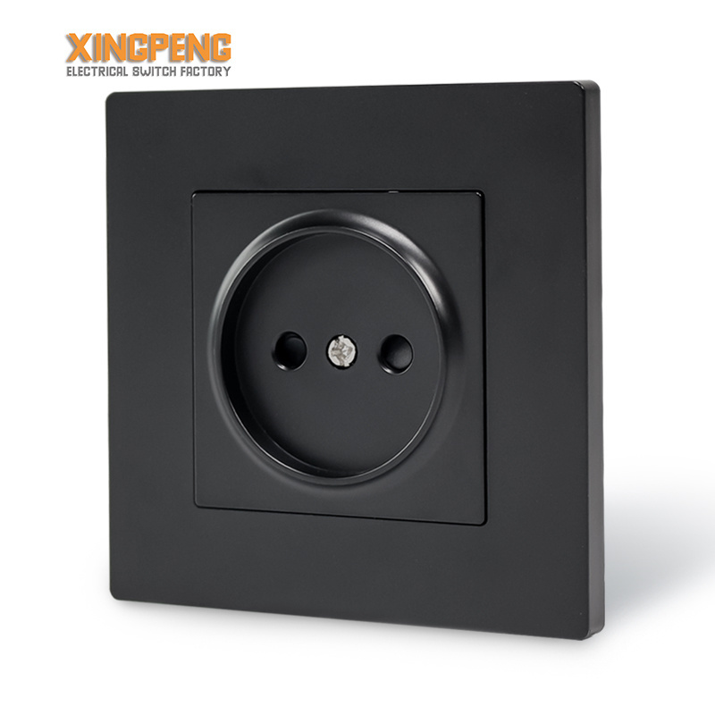 Factory black/white color electric wall socket with PC panel universal ...