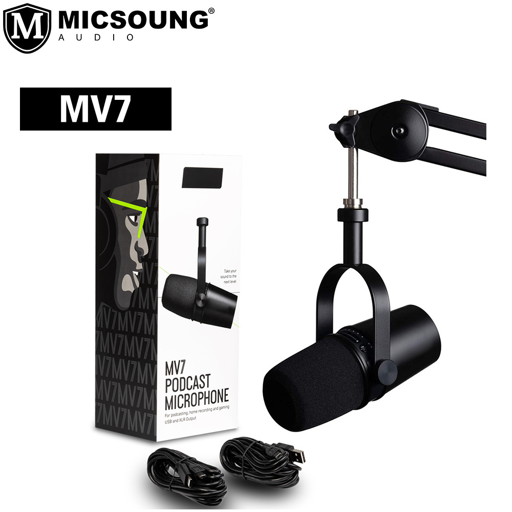 MV7 Podcast USB Dynamic Microphone MIC Microphone Recording Live ...