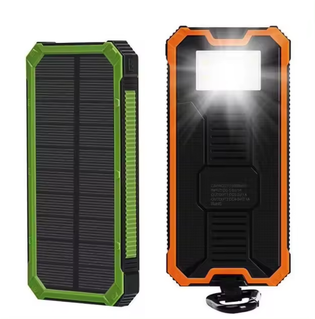 10000mAh Hand Crank Power Bank with Solar Panel Charger Mini Electric ...