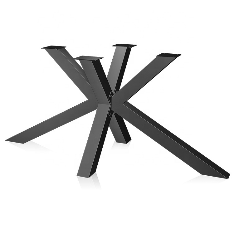 Table Bases Modern X Legs Dining Table Iron Leg, Spider Shape Metal Leg ...