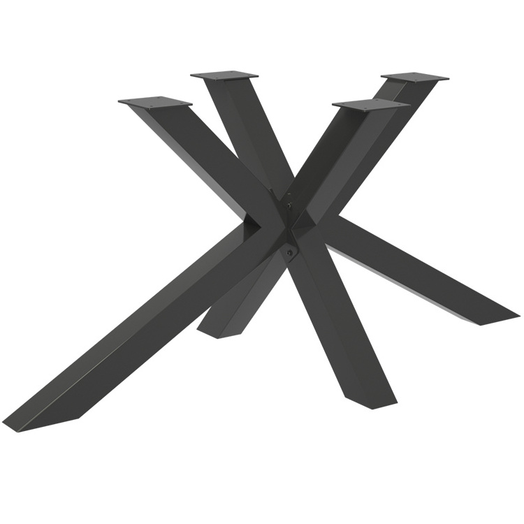 Table Bases Modern X Legs Dining Table Iron Leg, Spider Shape Metal Leg ...