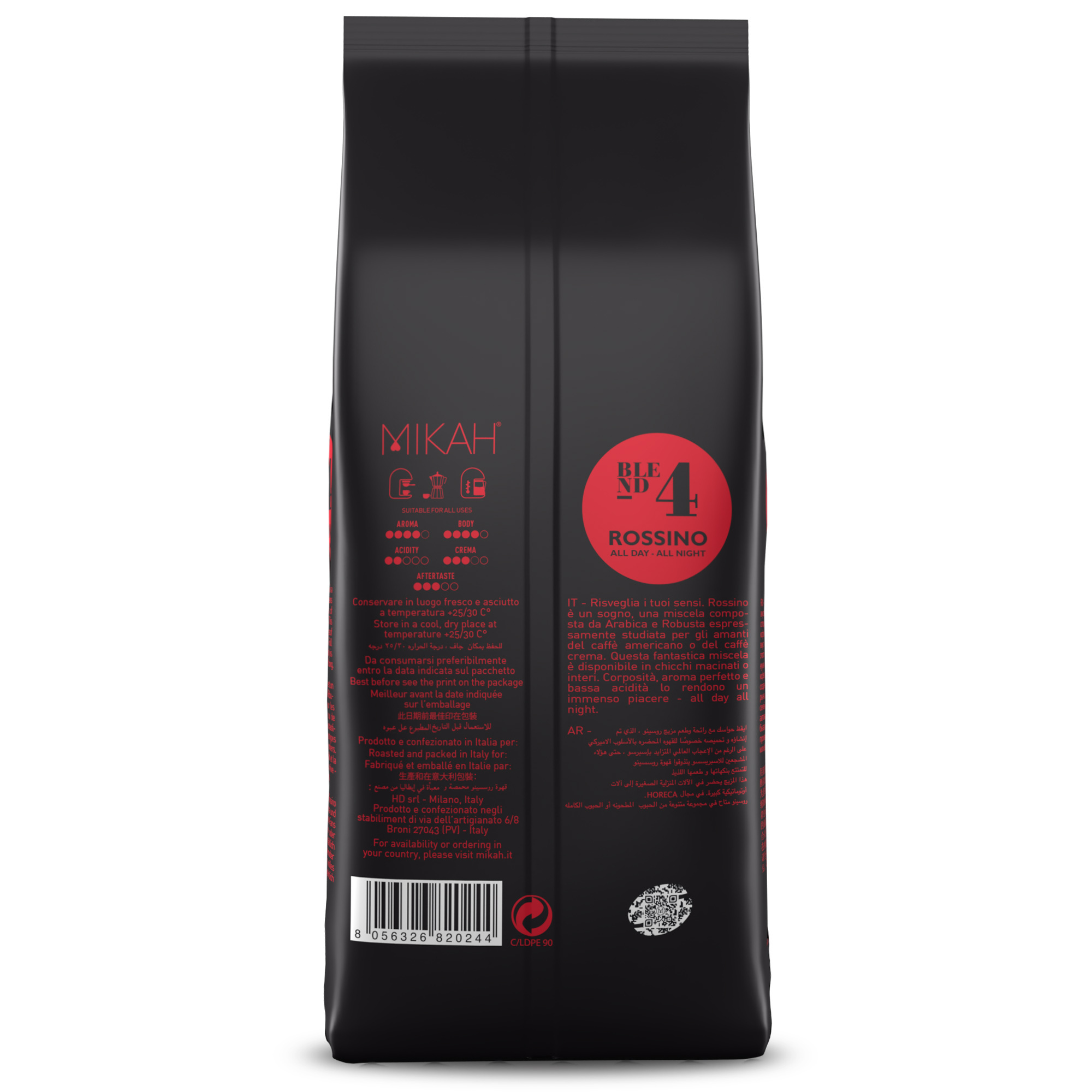 PREMIUM Quality Coffee Beans - Blend 60% Arabica 40% Robusta - ROSSINO ...