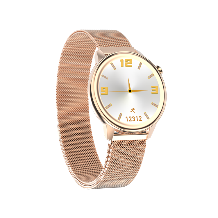 Body Temperature Lady Smartwatch F80 Round Watch Sleep Heart Rate Blood ...