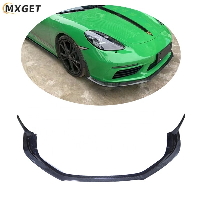 Carbon Fiber Front Lip For Porsche Boxster 718 Cayman Body Kit ...
