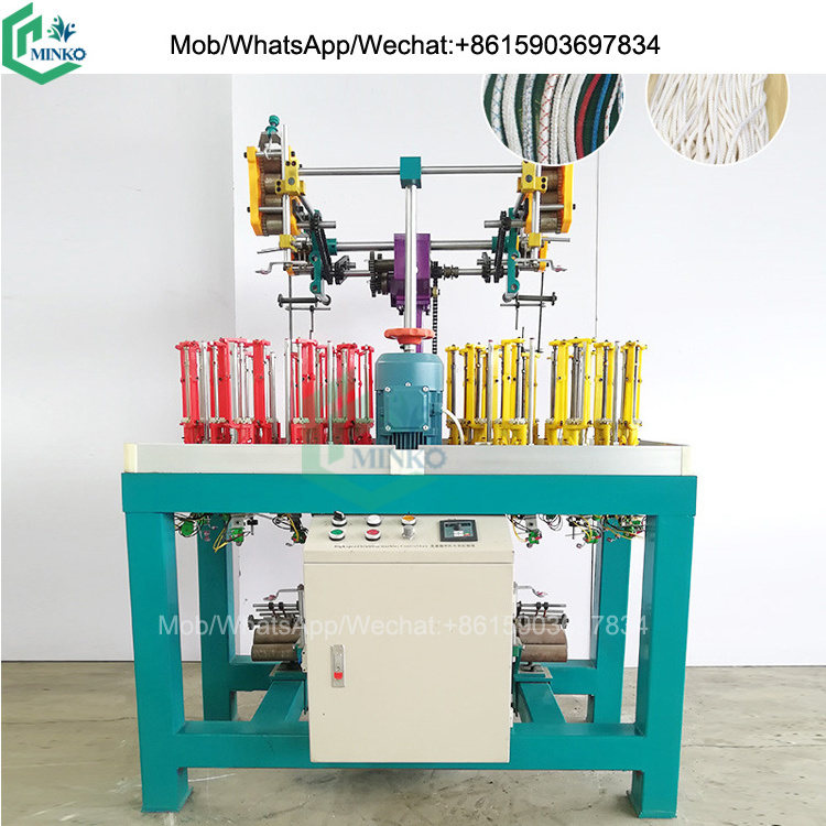 high speed 3 spindle thread yarn braiding machine braided rope making ...