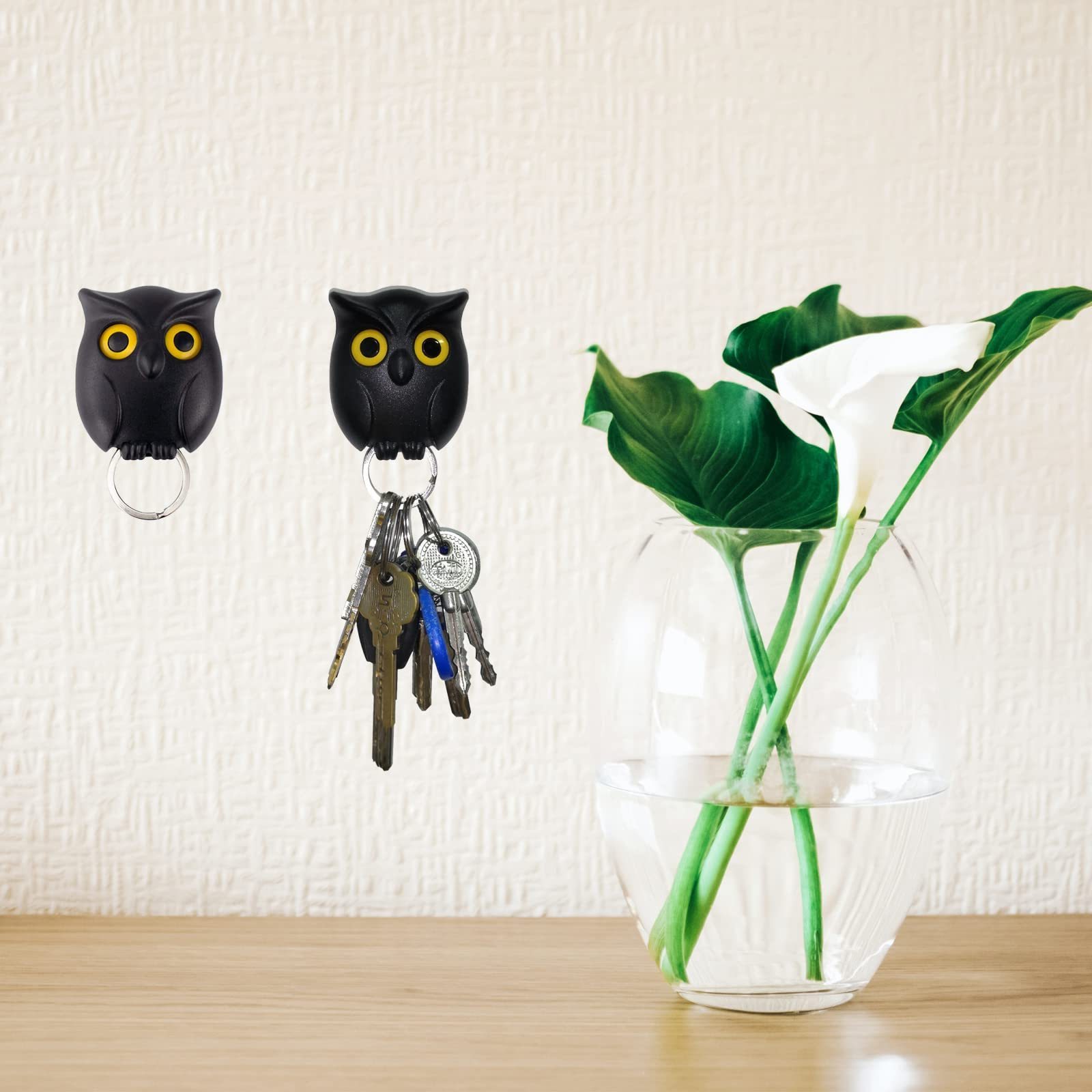 Owl Key Holder Cute Automatic Open Close Eyes Magnetic Night Owl Keying ...
