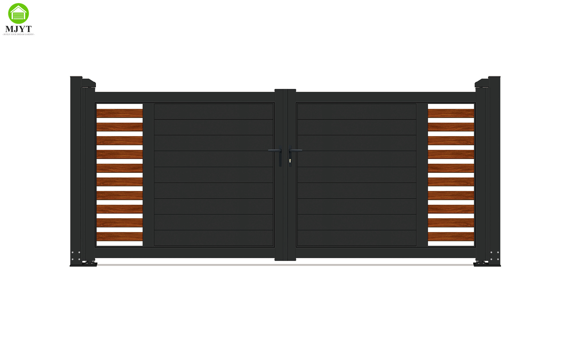 Anti theft gates swing gate remote system design fencing garden ...