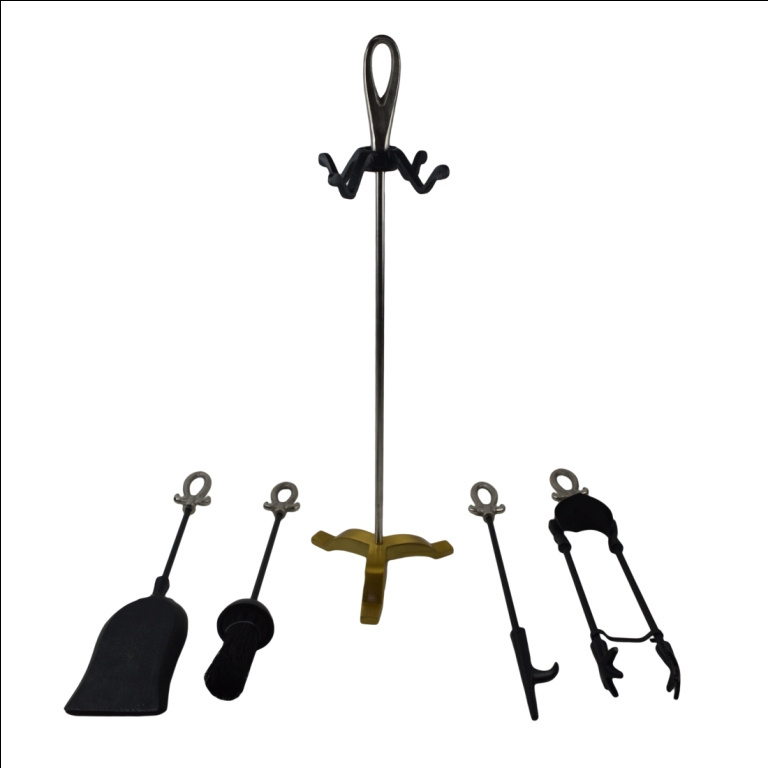 Pellet Stove Fireplace Tools Set Iron Tool Set and Holder Outdoor Fire ...