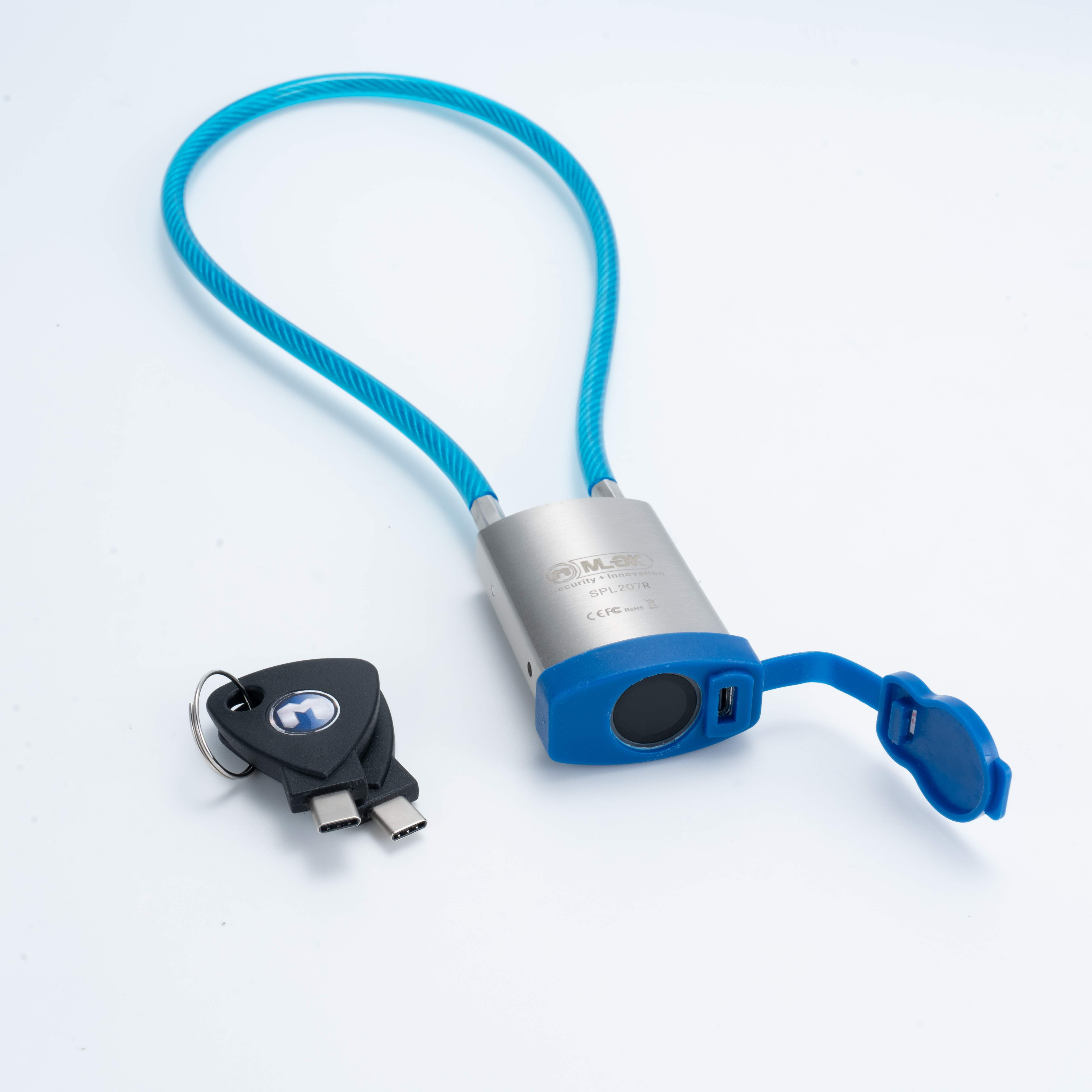 MOK Tuya smart fingerprint cable lock for bike motorcycle gate garden fence | Bestsuppliers.com