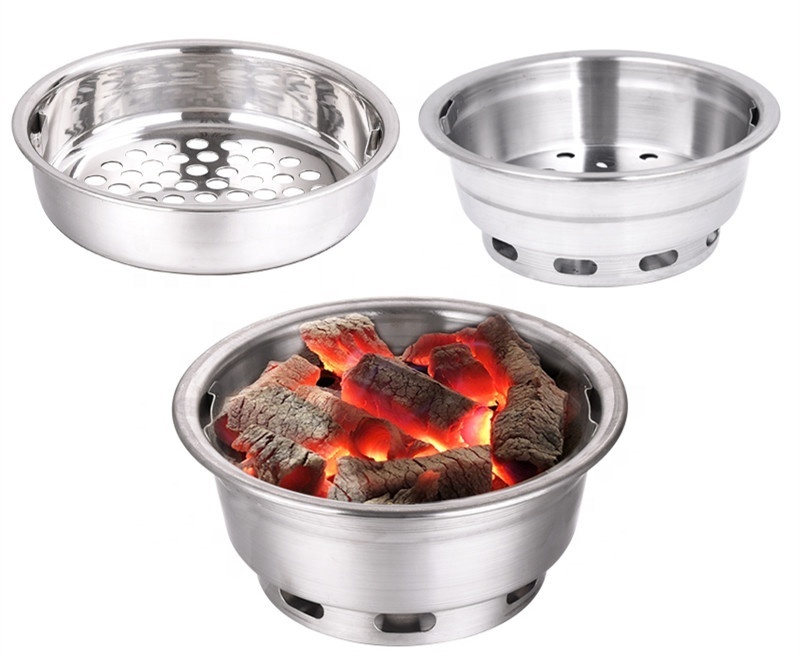Commercial korean barbecue bbq accessories fire pit heat basin charcoal ...