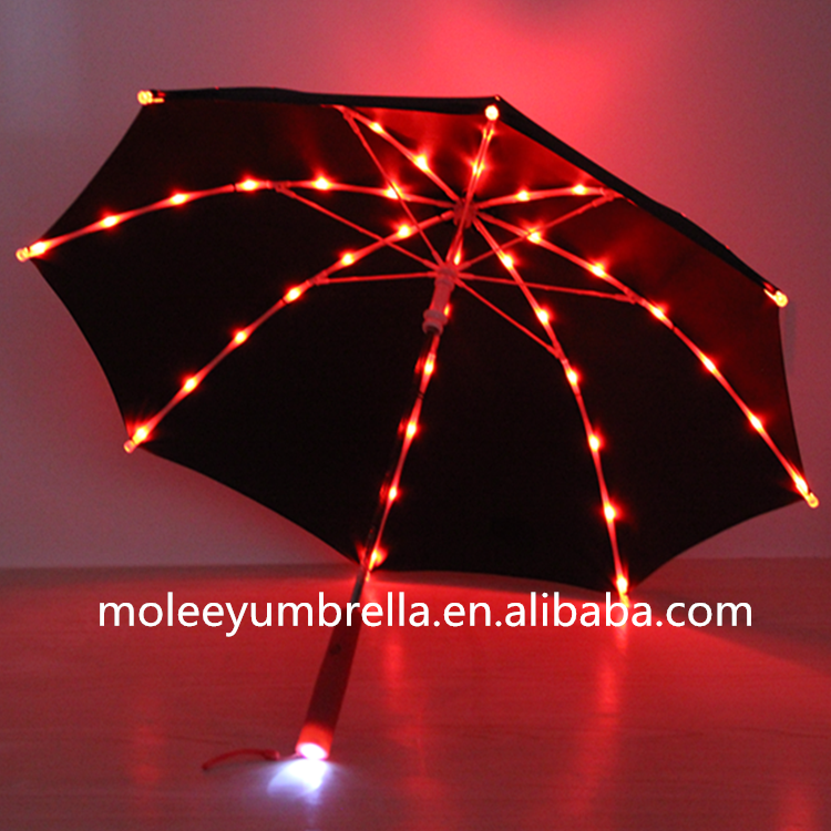 Led Light Up Fiber Optic Blue Led Transparent Clear Umbrella Cherry ...