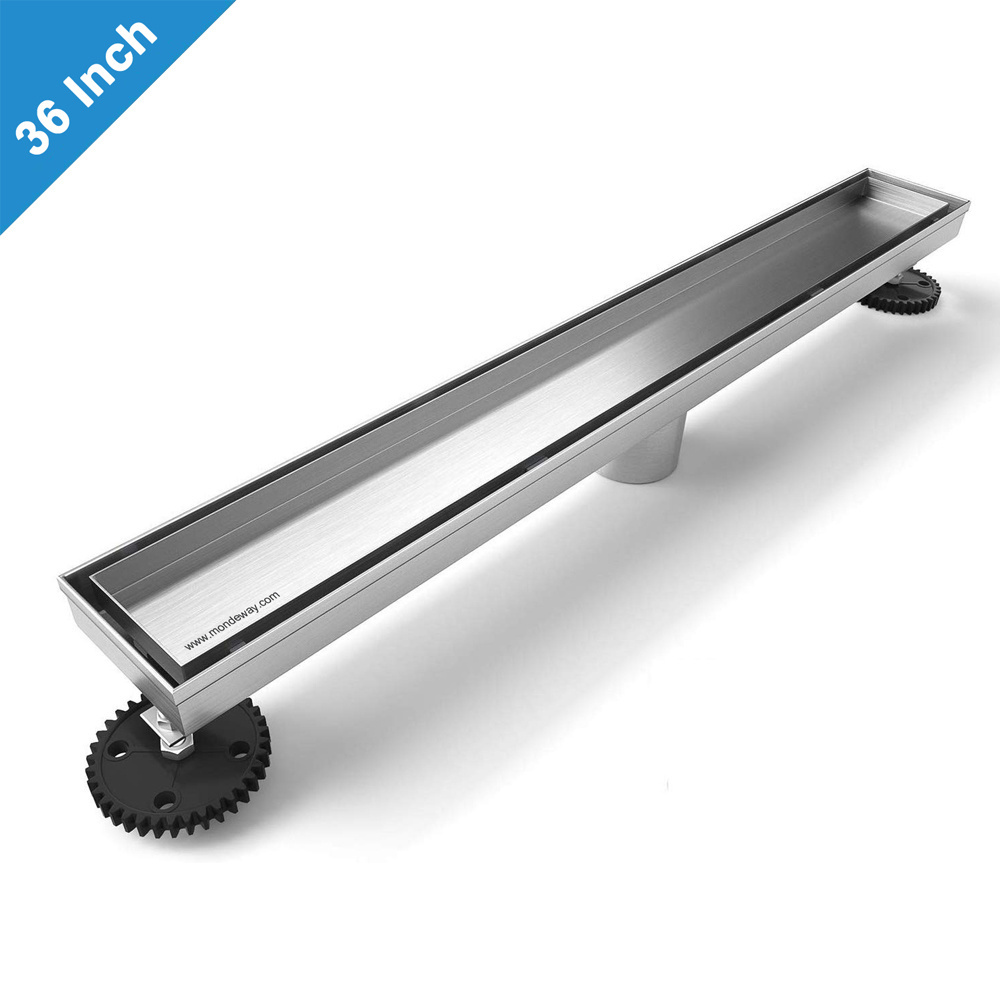 Stainless steel invisible shower drain shower channel linear bathroom ...