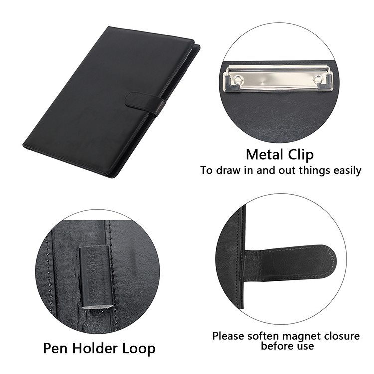 Luxury Leather Executive Portfolio Folder Padfolio Compendium File ...