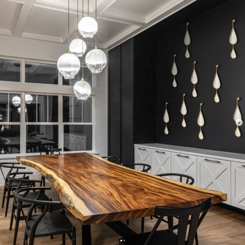 Large size irregular shaped wood dining table top live edge solid ...