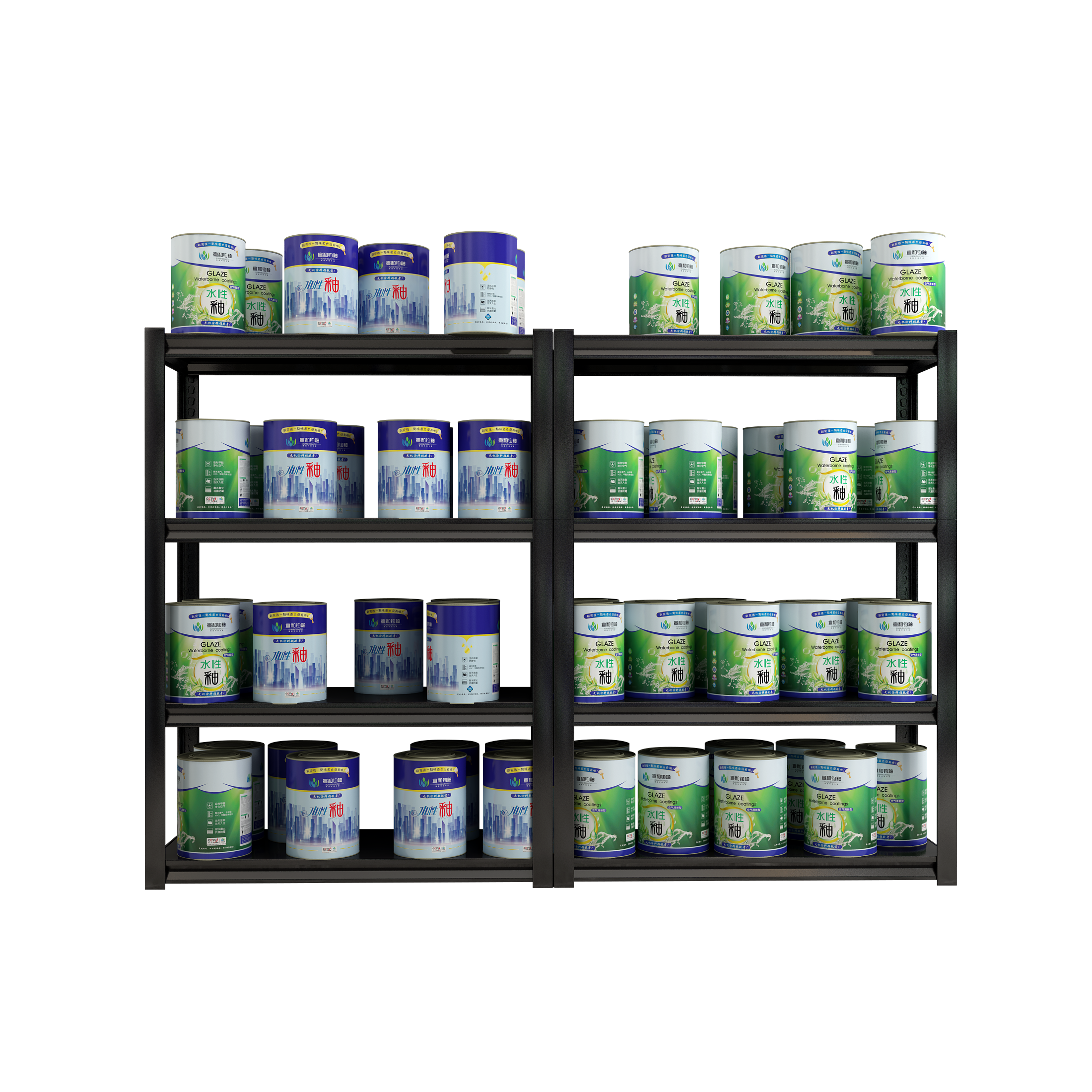 5 Tier Storage Laminated Metal Shelving Steel Open Shelving Large ...