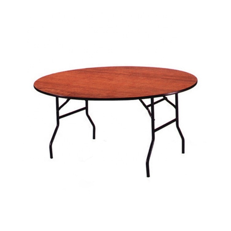 Hotel wedding folded round banquet table for banquet hall ...