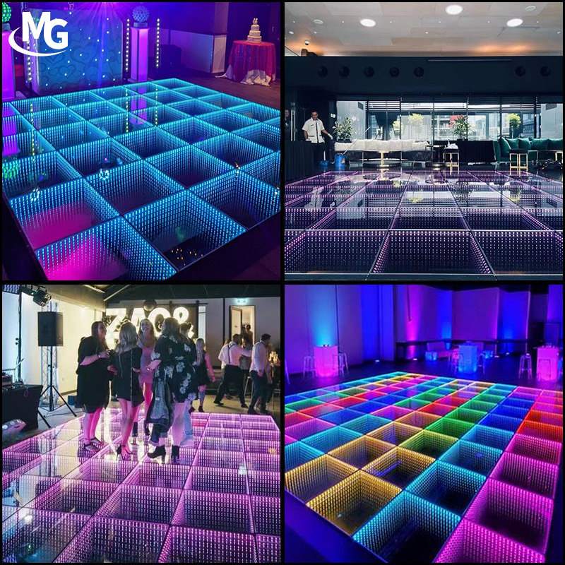 RGB Color Changing Sensitive LED Dance Floor Light Floor Tile Light For Disco Interactive Prop ...