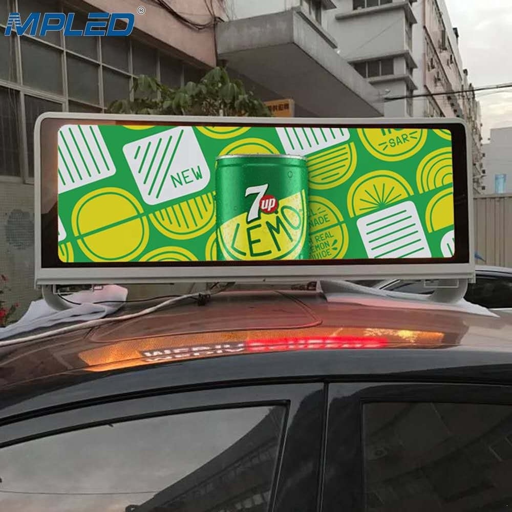 3G 4G WiFi taxi roof led display top led screen car advertising digital ...