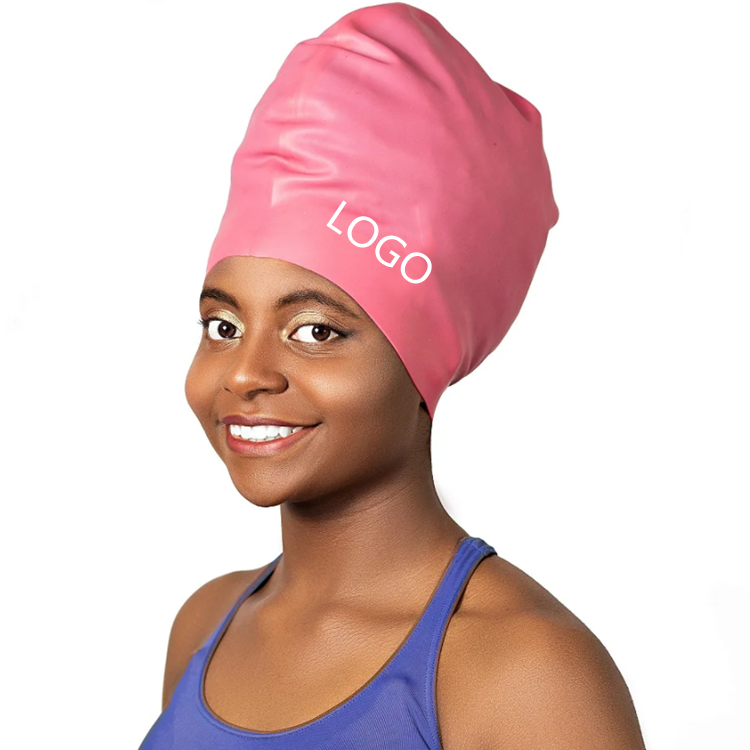 Customized Logo XL Silicone Dreadlocks Swim Cap for long hair ...