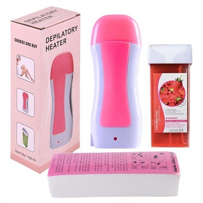 Epilator Pro Roll On Cartridge Paraffin Waxing Paper Hair Removal Set Roll on Depilatory Wax Heater For Depilation Tool kit BestSuppliers