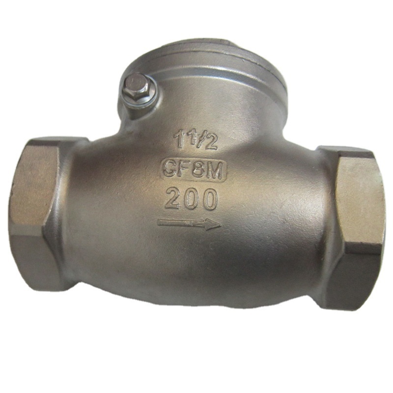 swing check valve female threads 200PSI 304 stainless steel non-return ...