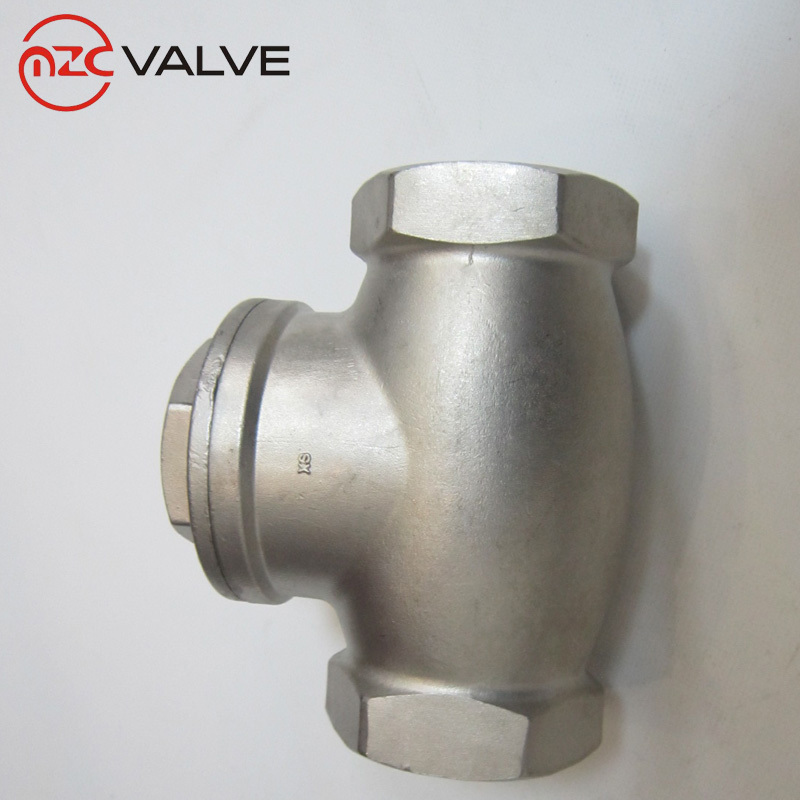 swing check valve female threads 200PSI 304 stainless steel non-return ...
