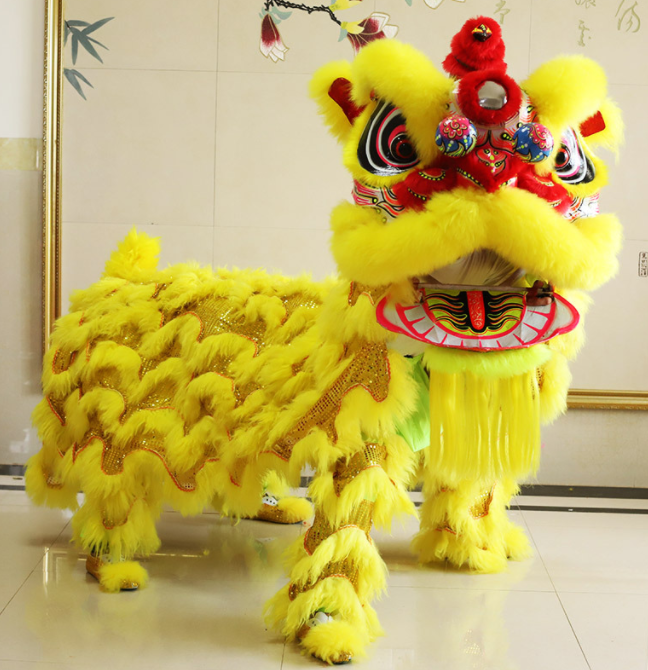 Hand Craft Lion Dance Normal Size China Two People Performance Lion ...