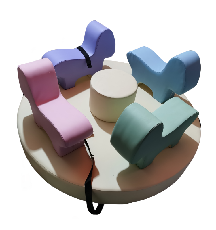 Indoor Soft Play Spin Carousel Ride Soft Play Merry Go Round for Kids ...