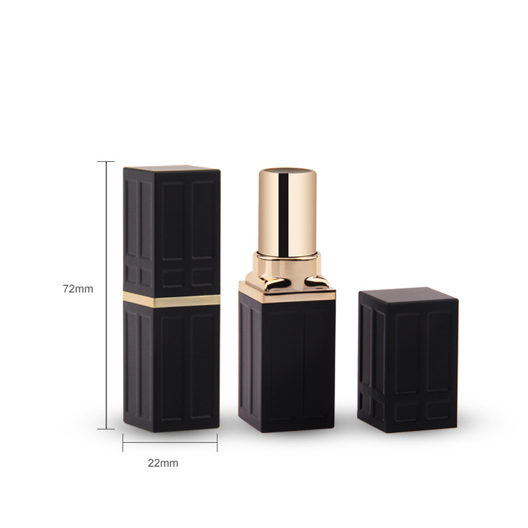 wholesale custom lipstick case,plastic empty square black lipstick tube ...