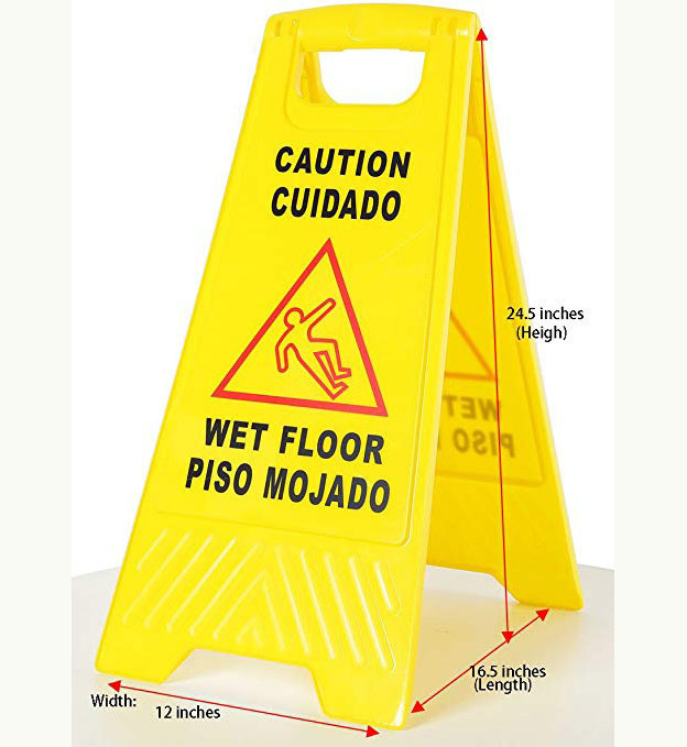 Bofan Plastic A-Frame Safety Sign Warning Wet Floor Slip & Fall ...