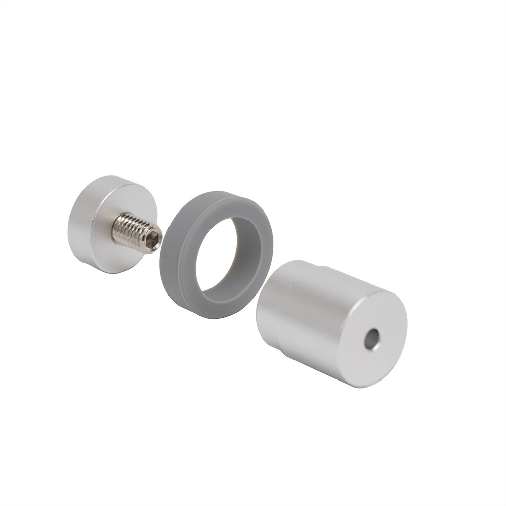 Gold Grey Matt black Cylindrical Door Stopper with Black Rubber Modern ...