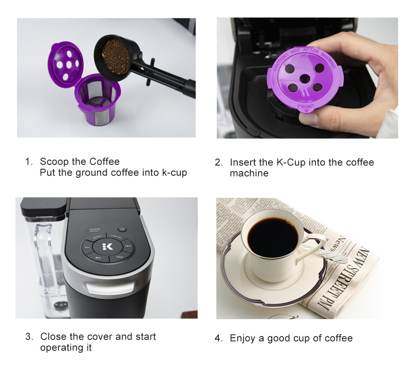 Reusable Empty Coffee Capsules 304 Stainless Steel K Cups Coffee Pods ...