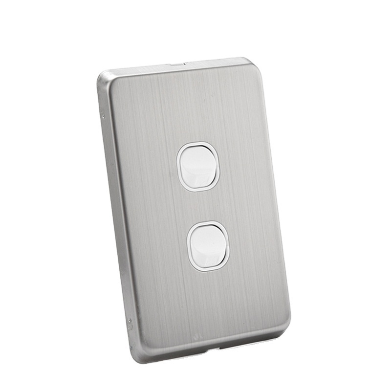 Australian Standard Vertical slimline style 2 gang 2 way wall switch ...