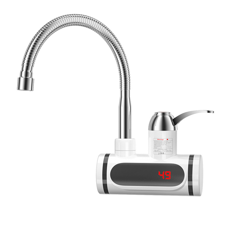 Electric Instantaneous Water Heater Tap Instant Hot Water Faucet Tankless Kitchen with Wall ...