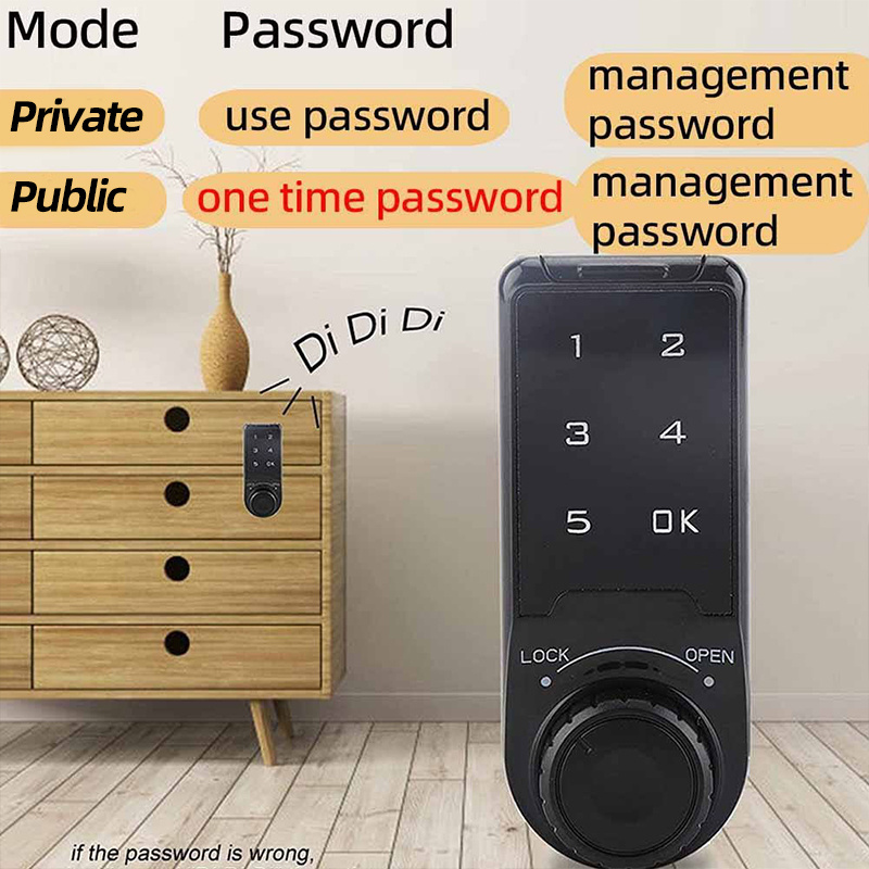 Public gym Touch Keypad 5 numbers password closet Keyless Smart drawer locker Electronic Cabinet ...