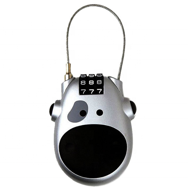 Wire Security Adjustable Retractable suitcase luggage Milk Cow Lock ...