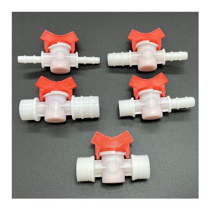 8mm 10mm Inline Tap Connector Barbed Hose/Tube Plastic Shut Off Valve ...