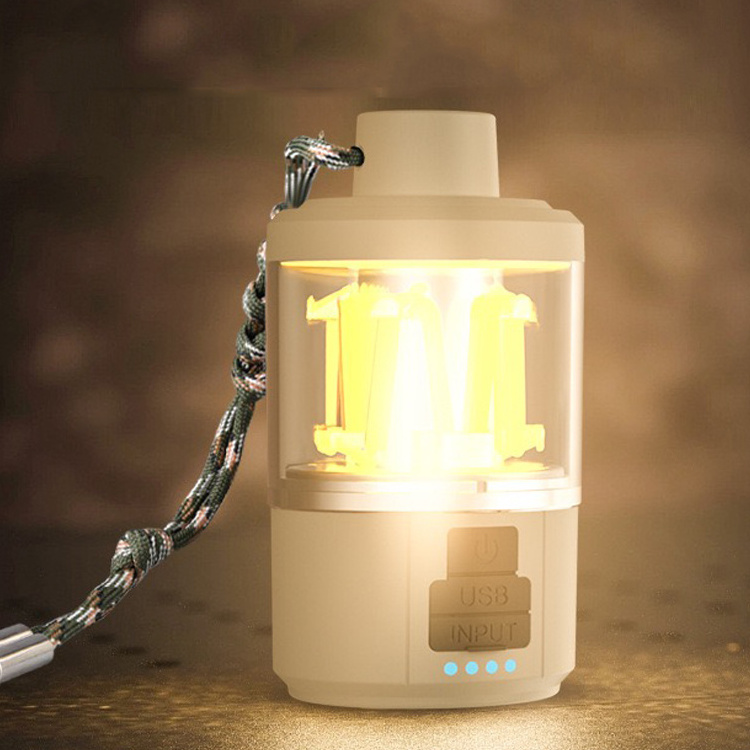 Camping Rope Lights Lantern Tungsten Wire Portable Hanging Flashlight ...