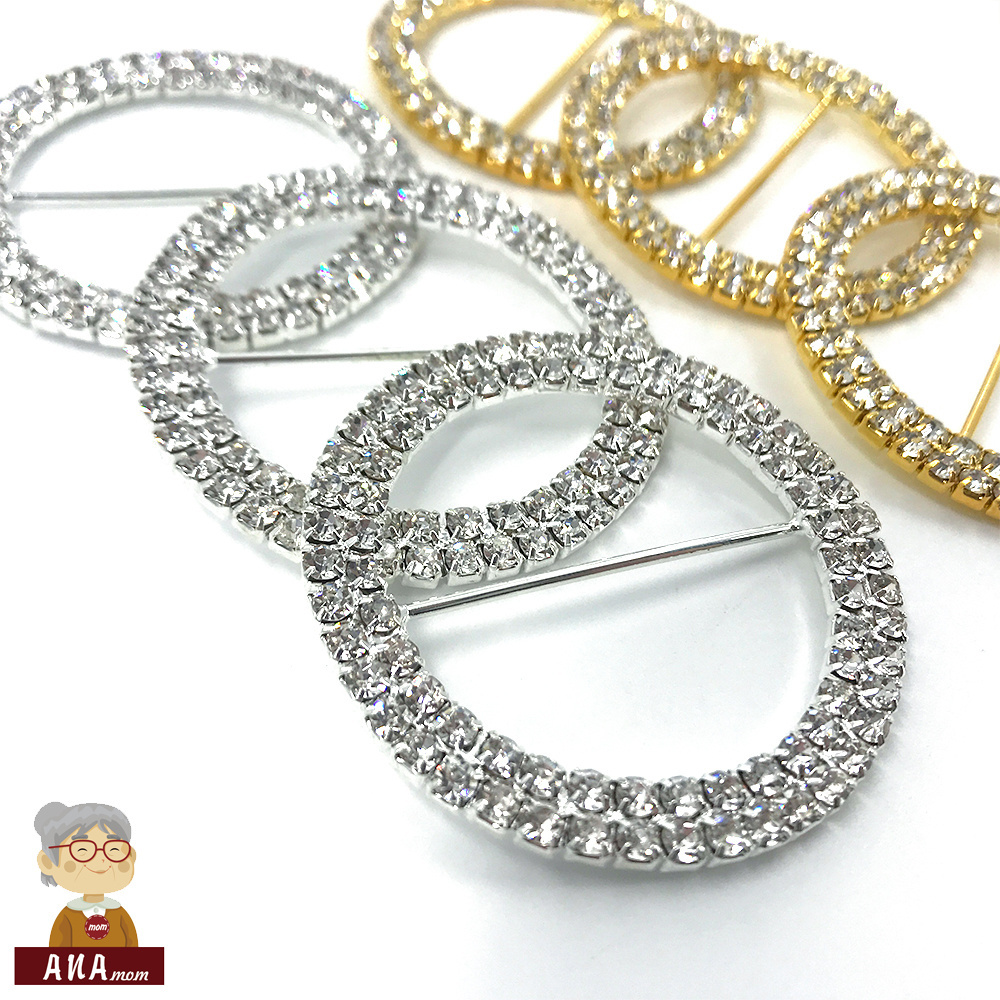 Fashion Custom Shapes Round Crystal Glass Rhinestone Belt Shoe Buckles ...