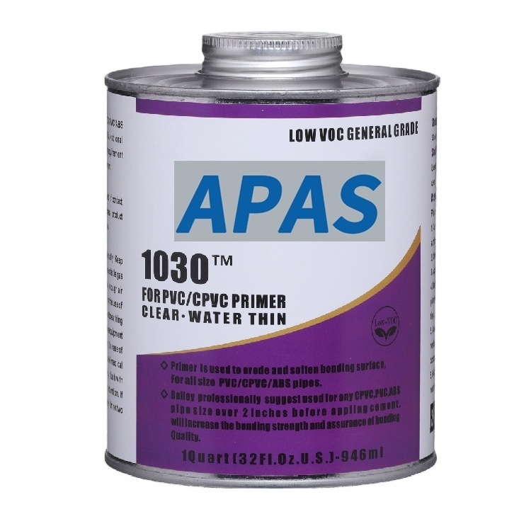 Plastic Fittings Glue/Cement Primer Low voc Grade Primer 1030 NSF ...