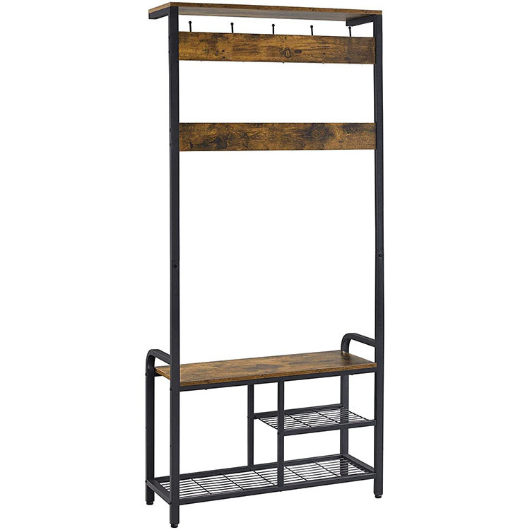 Simple Houseware Heavy Duty Clothing Garment Rack Coat Bamboo Rack ...