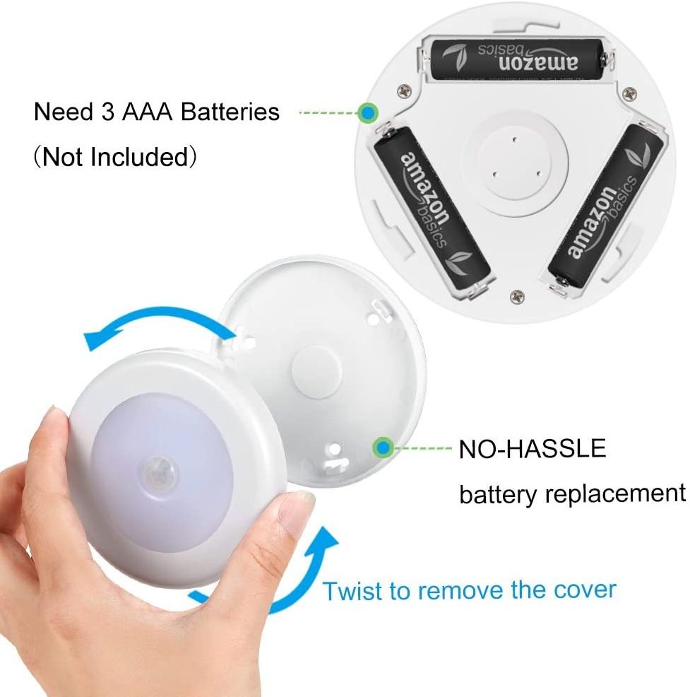 Battery Operated LED Motion Sensor Light Indoor LED Closet Lights Stick ...